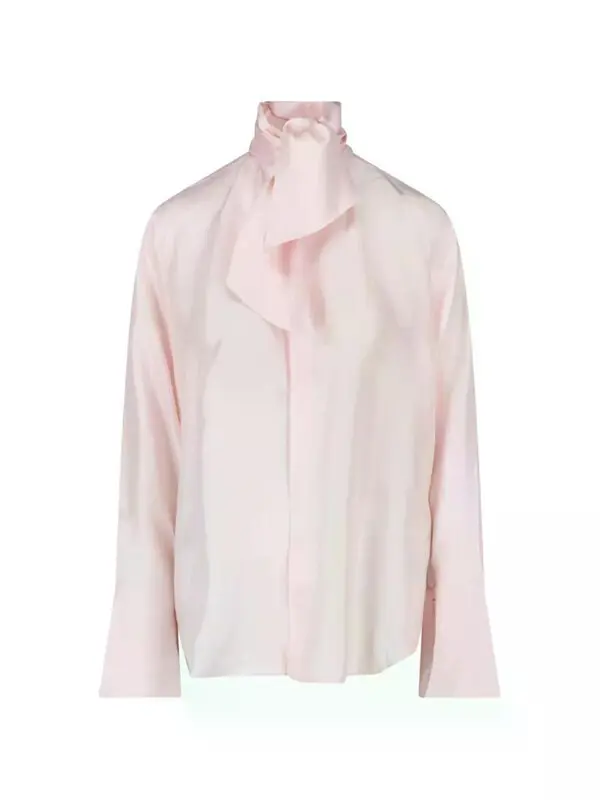 SA SU PHI Tie-neck Silk Shirt