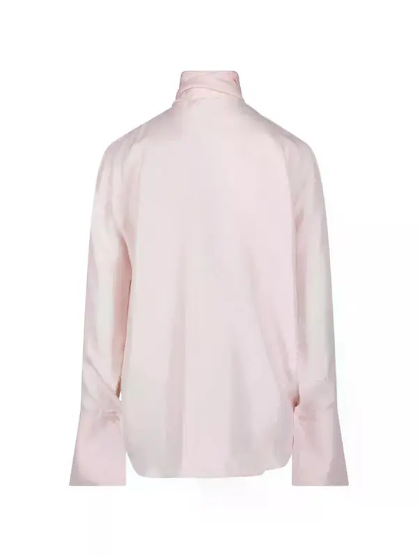 SA SU PHI Tie-neck Silk Shirt