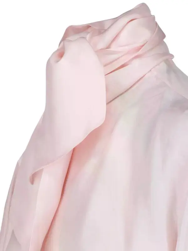 SA SU PHI Tie-neck Silk Shirt