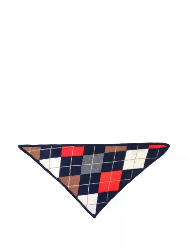 &daughter Argyle-pattern Cashmere Scarf - Blue