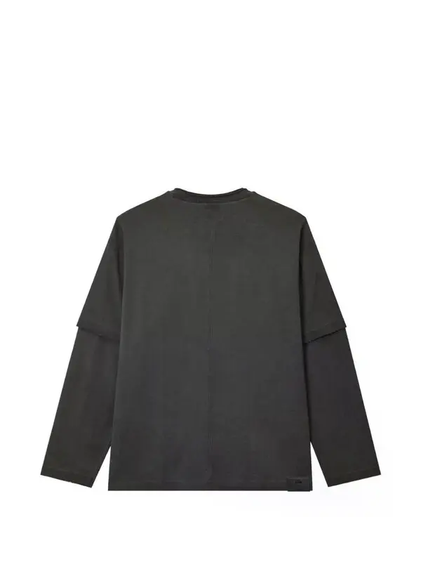 Izzue Layered-sleeve Zip-pocket T-shirt