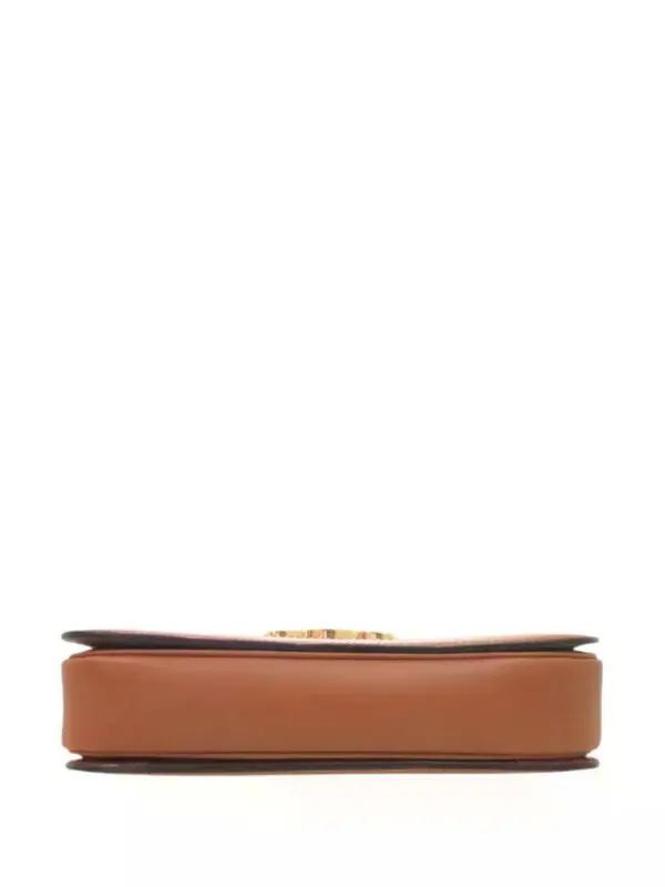 Celine 2000-2026 Classique Canvas And Calfskin Triomphe Crossbody Bag