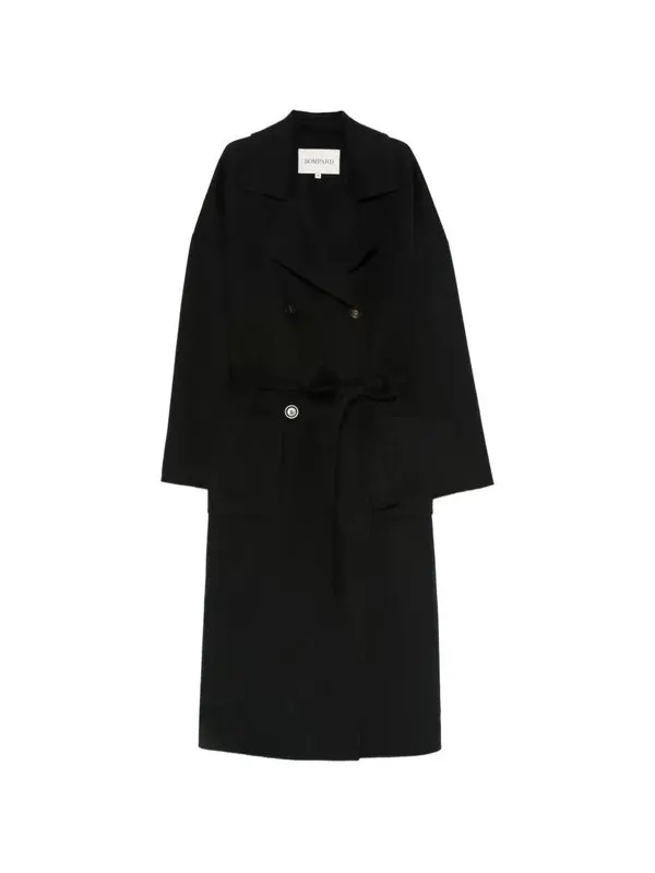 Eric Bompard Belted Double-breasted Coat - Black