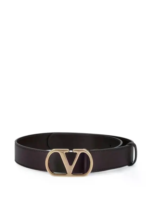 Valentino Garavani Vlogo Signature Leather Belt