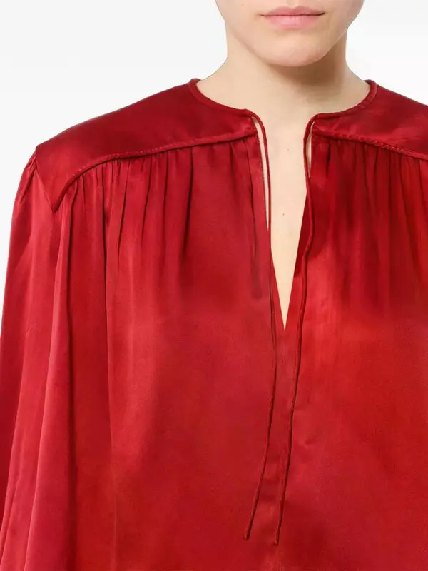 Isabel Marant Étoile Laraya Fluid Silk Satin Blouse