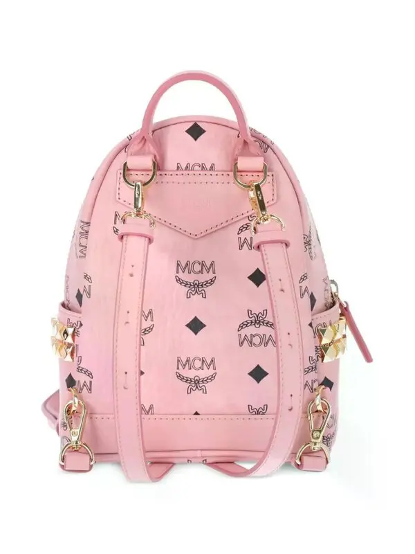 Mcm Monogram Stud-embellished Backpack