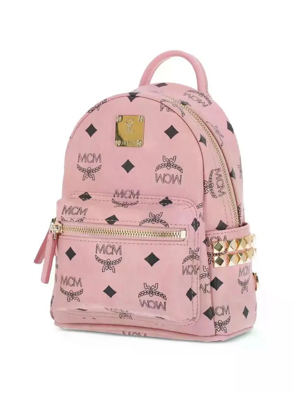 Mcm Monogram Stud-embellished Backpack