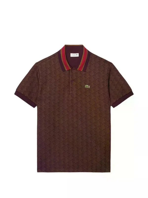 Lacoste Monogram-jacquard Polo Shirt