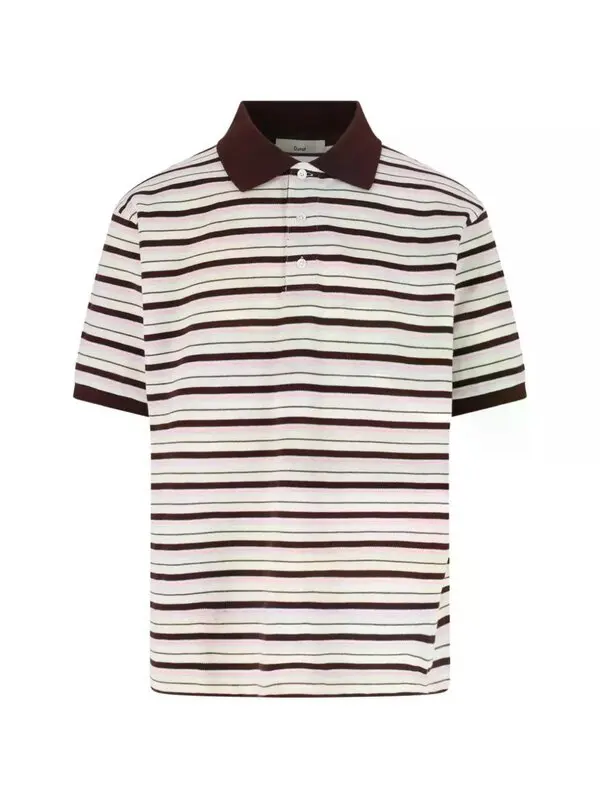 DUNST Striped Short-sleeve Polo Shirt