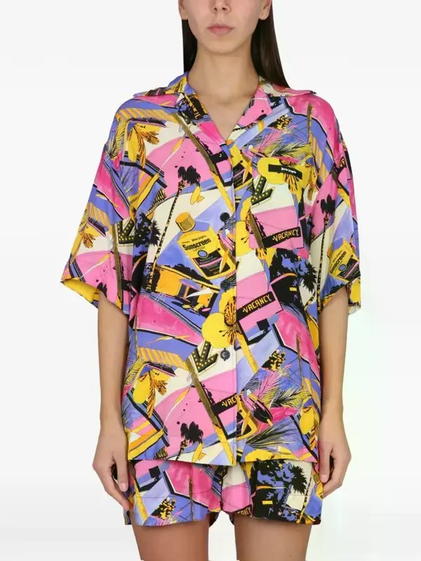 Palm Angels Printed Short-sleeve Shirt