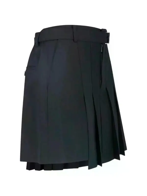 Sacai Belted Pleated Mini Skirt