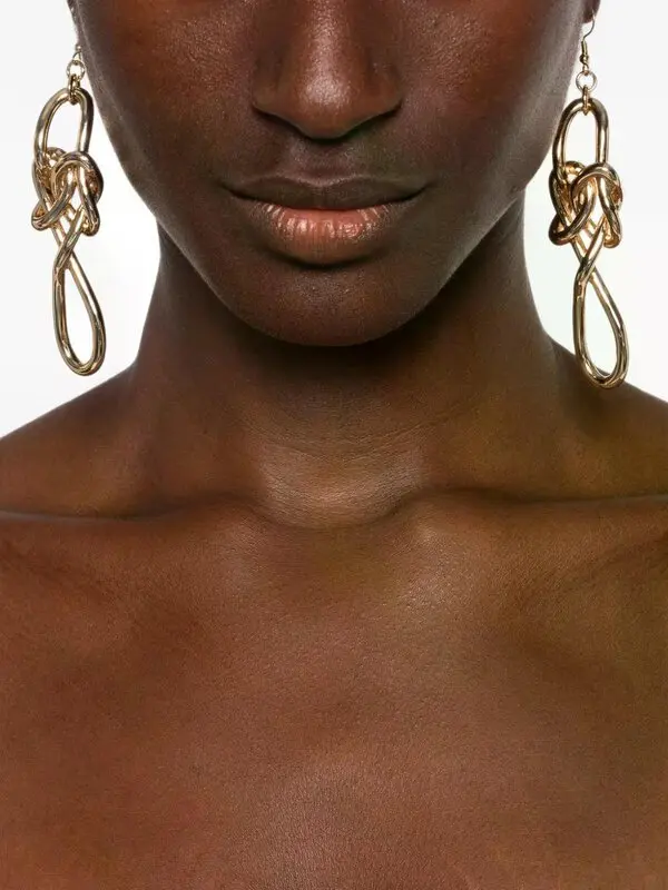 Erika Cavallini Knot-detail Drop Earrings