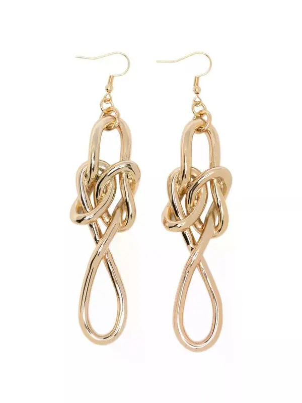 Erika Cavallini Knot-detail Drop Earrings - Gold