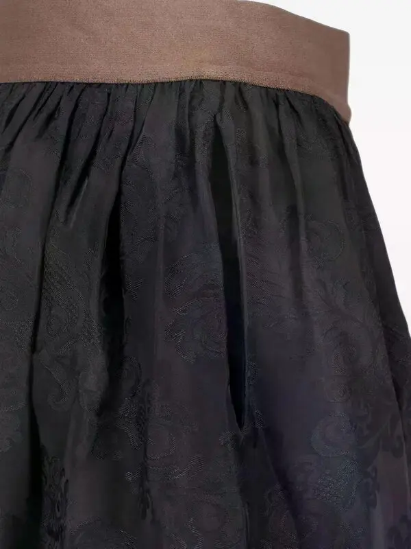 UMA WANG Jacquard-woven Gathered Skirt