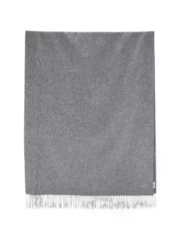Max Mara Fringed Cashmere Scarf - Grey