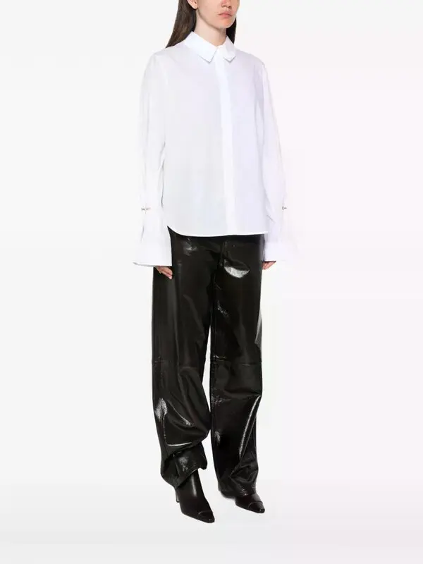 Erika Cavallini Ring-detail Flared-sleeve Shirt