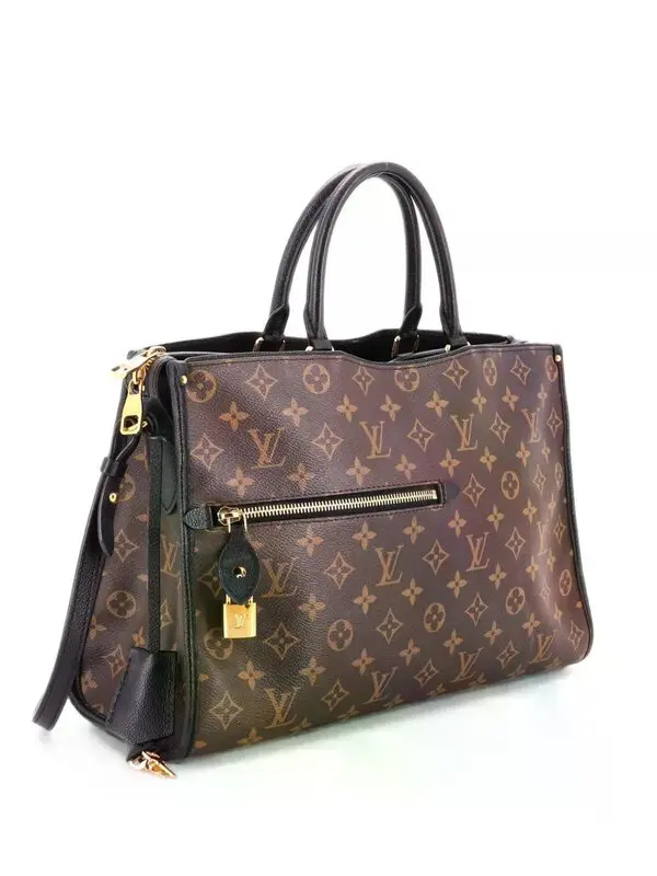 LOUIS VUITTON Popincourt Nm Handbag Monogram Canvas With Leather Mm Satchel - Black