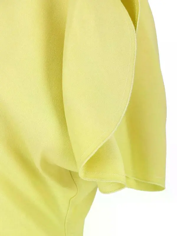Victoria Beckham Bela Ruched-detail Midi Dress - Yellow