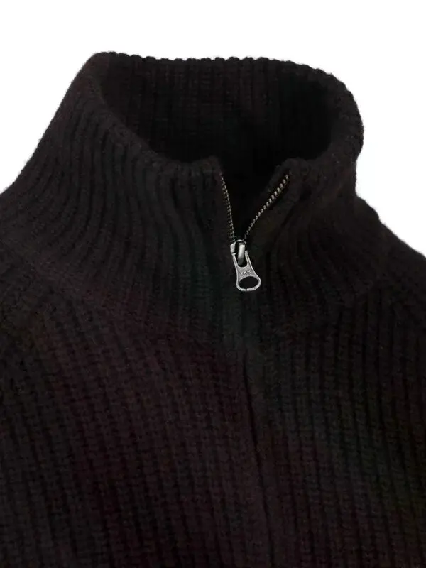 LISA YANG Ribbed Zip-up Cardigan