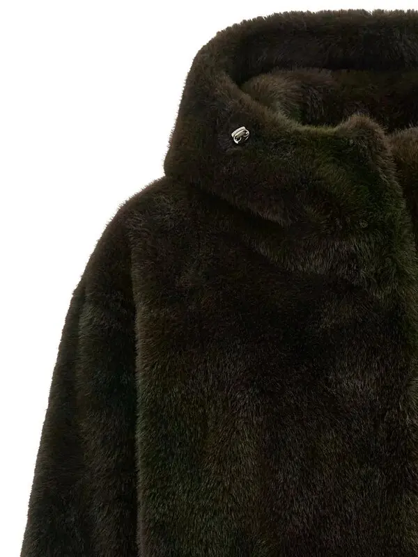 LOU ANDREA Faux-fur Hooded Jacket