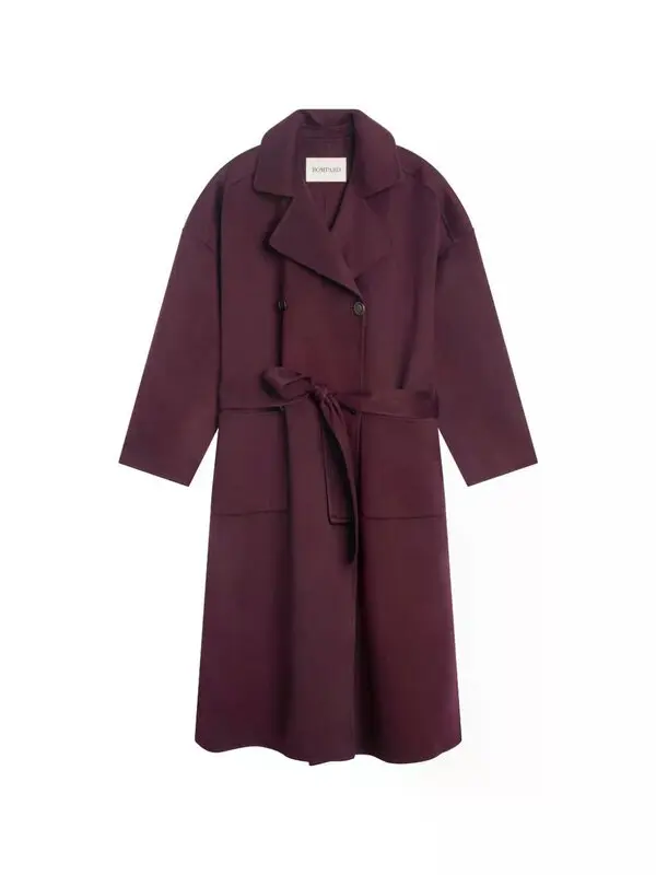 Eric Bompard Double-breasted Belted Coat - Red