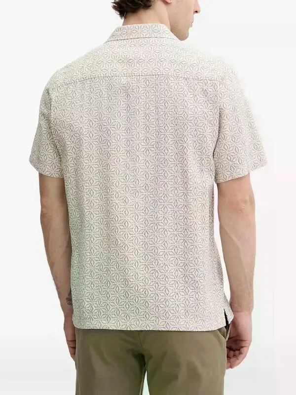 LINDBERGH Geometric-print Camp-collar Shirt
