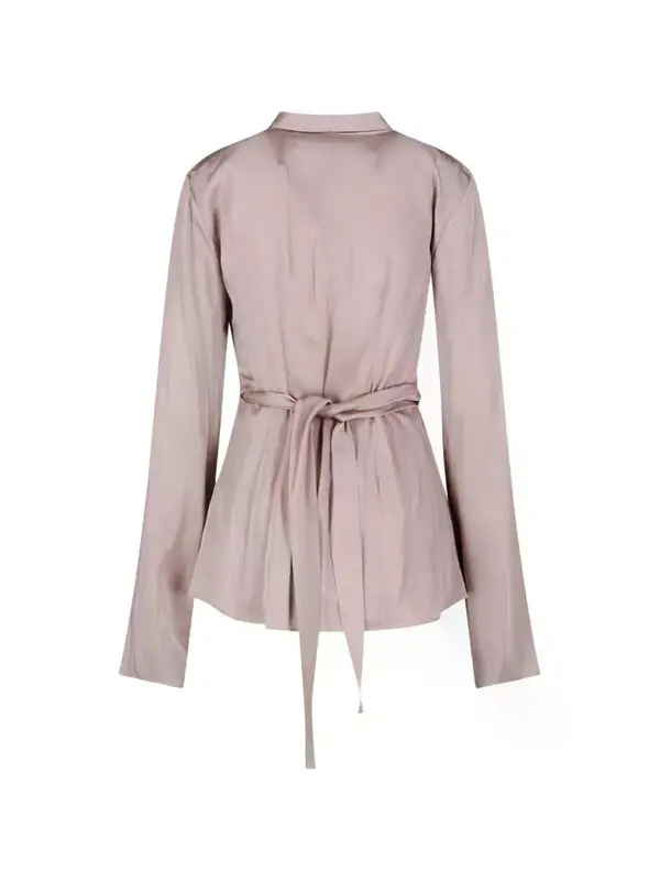 Rick Owens Laura Wrap-style Tie-fastening Blouse - Pink