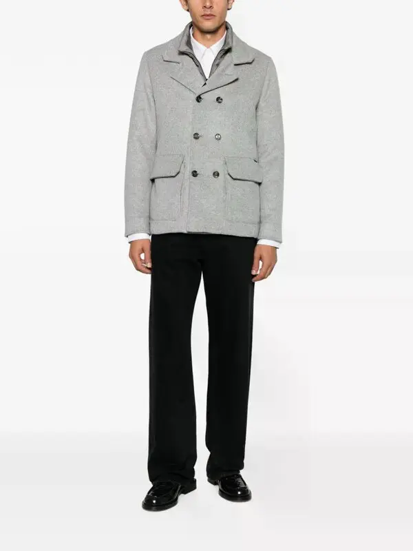 MOORER Double-breasted Notched-lapel Jacket