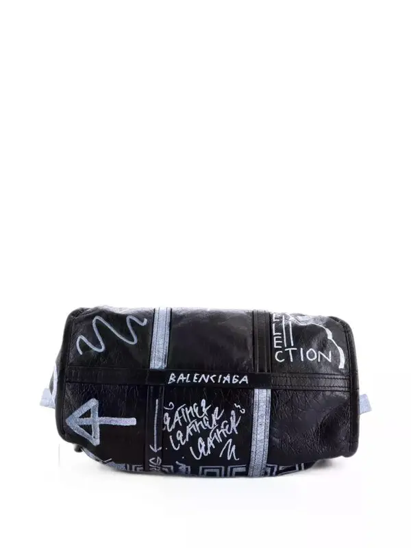 Balenciaga Bazar Graffiti Leather Medium Tote Bag