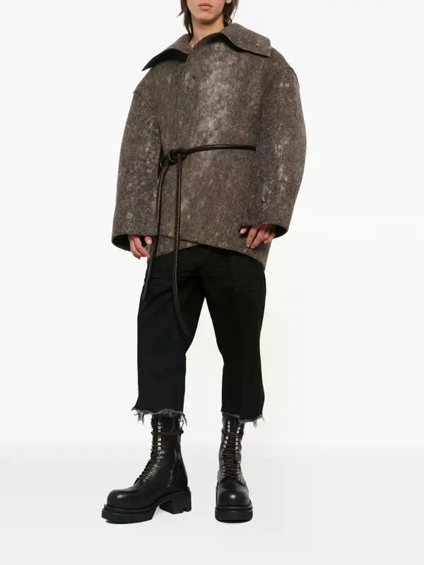 Rick Owens Dracucollar Felted Jacket
