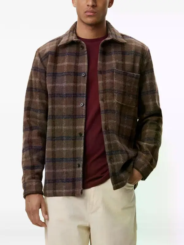LES DEUX Caribou Check-pattern Button-up Jacket