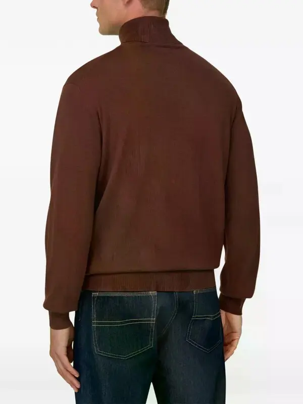Boggi Milano Turtleneck Jumper In Extrafine Merino Wool