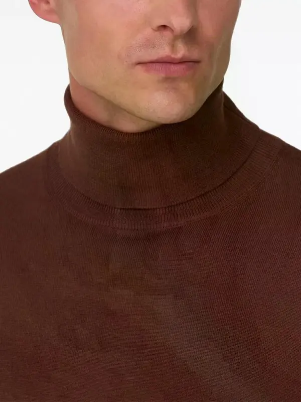 Boggi Milano Turtleneck Jumper In Extrafine Merino Wool