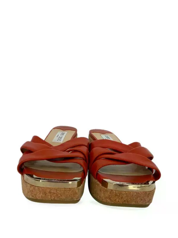 JIMMY CHOO Maribou 50 Platform Wedge Sandals