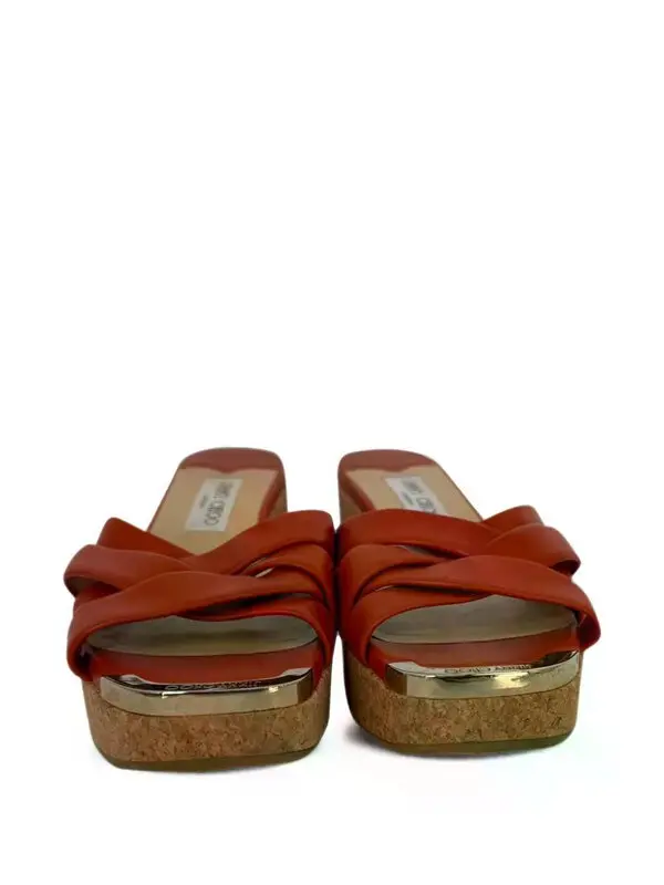 JIMMY CHOO Maribou 50 Platform Wedge Sandals