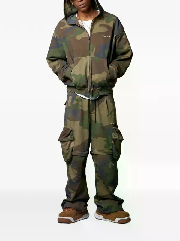 MLVINCE Classic Camouflage-print Logo-print Hoodie