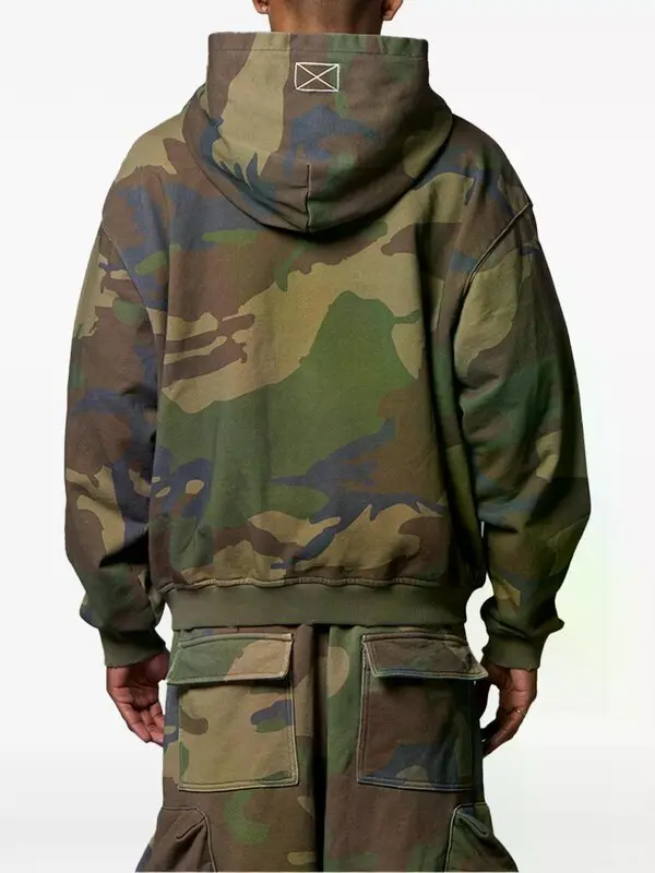 MLVINCE Classic Camouflage-print Logo-print Hoodie