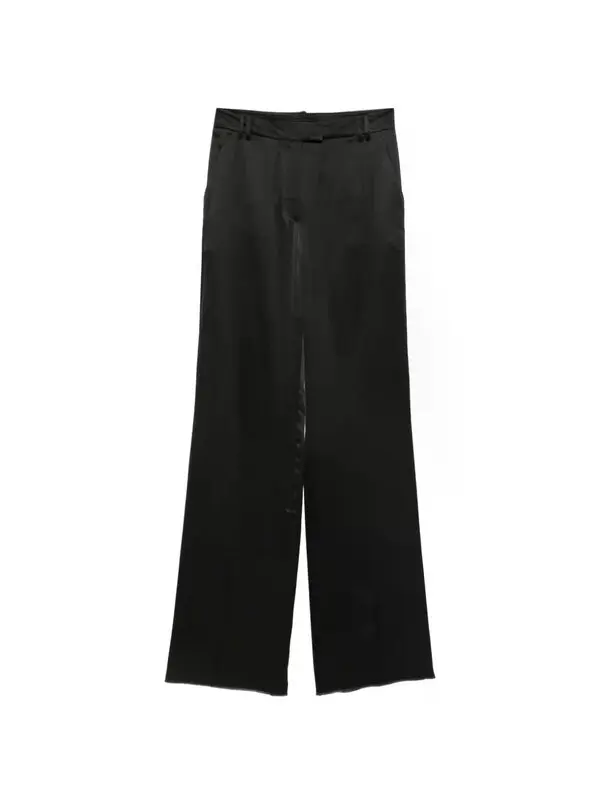 Barbara Bui Satin-finish Silk Trousers - Black