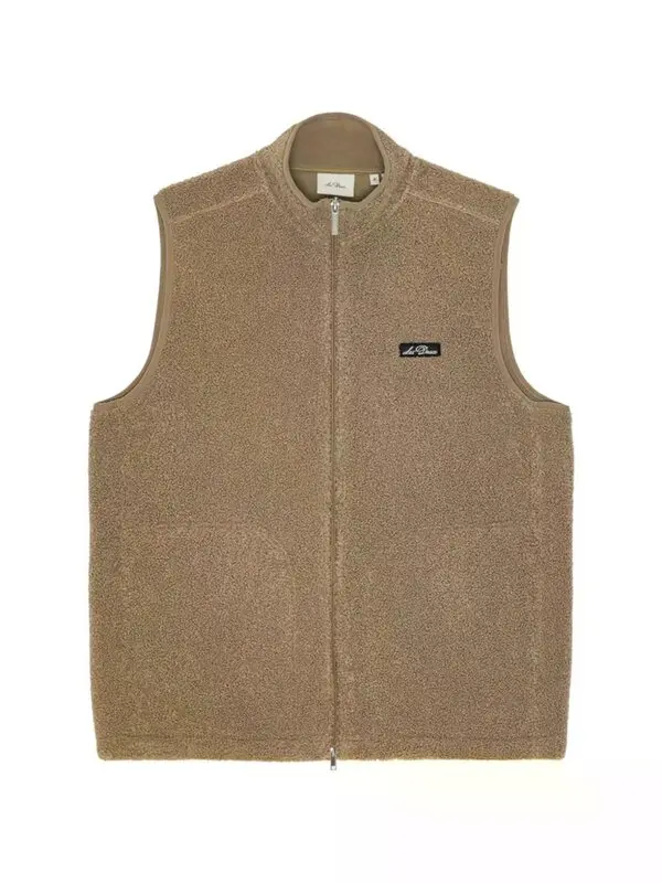 LES DEUX Fleece Gilet - Brown
