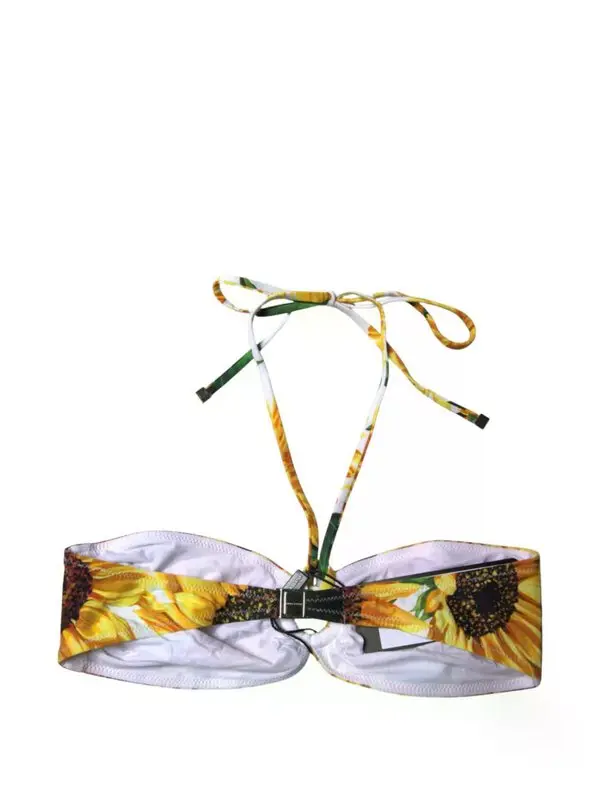 Dolce & Gabbana Sunflower-print Bikini Top