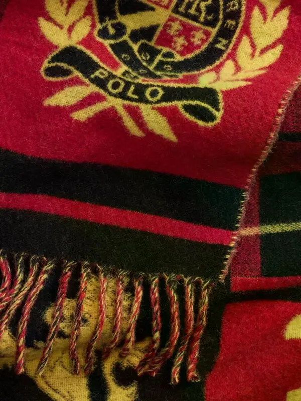 Polo Ralph Lauren Tartan Patchwork Scarf - Red