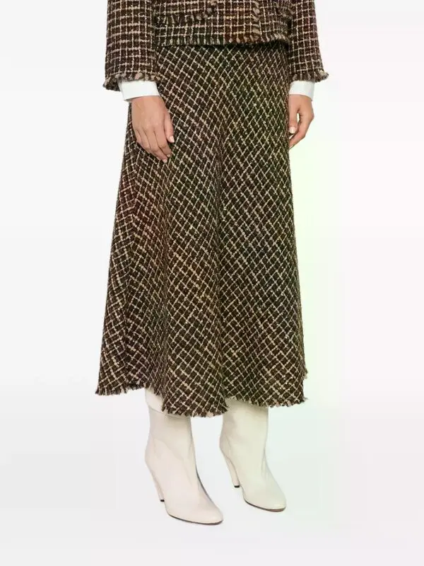 ANDIATA Frayed-edge Tweed Jacket