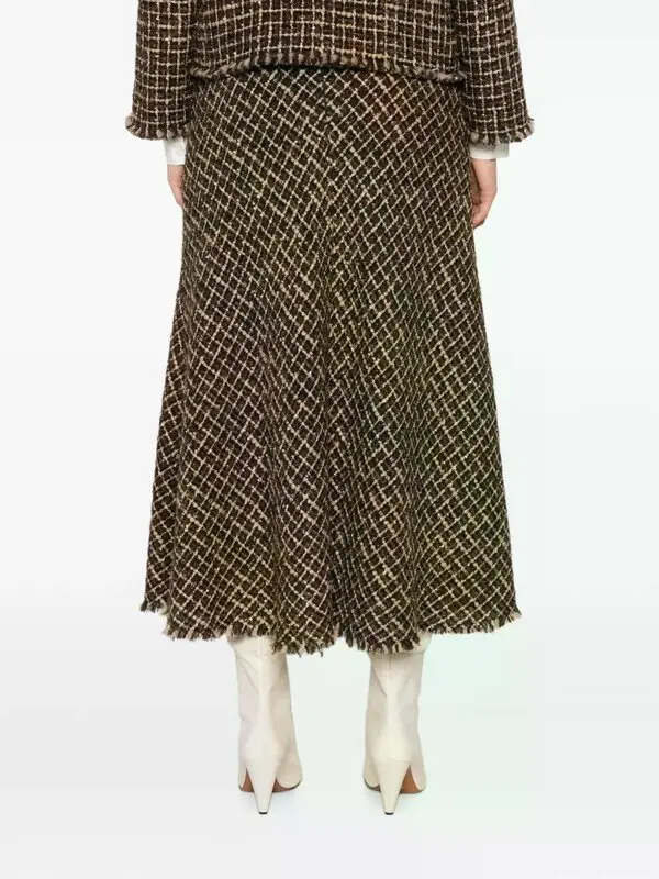 ANDIATA Frayed-edge Tweed Jacket