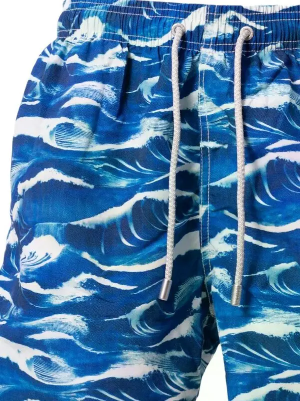 MC2 SAINT BARTH Gustavia Wave-print Swim Shorts