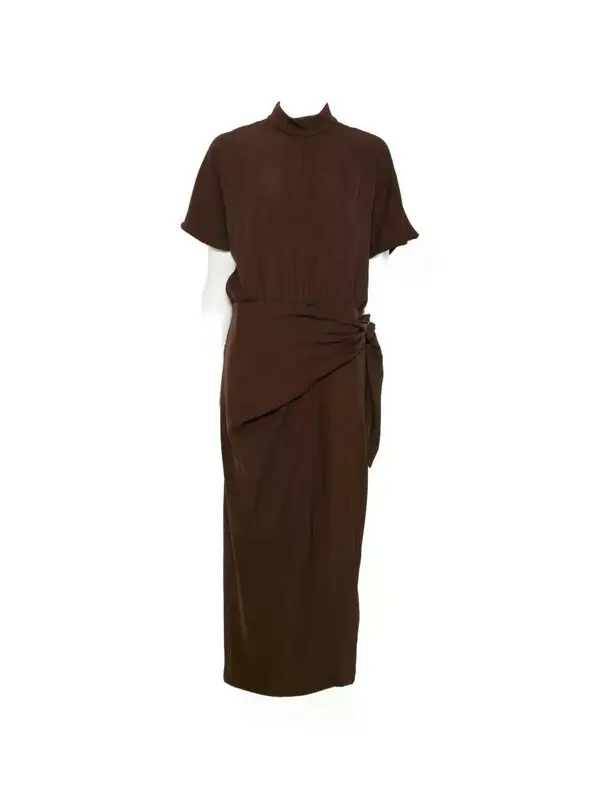 RAME Draped Mock-neck Midi Dress