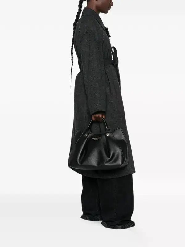 ERMANNO FIRENZE Logo-plaque Grained-leather Tote Bag