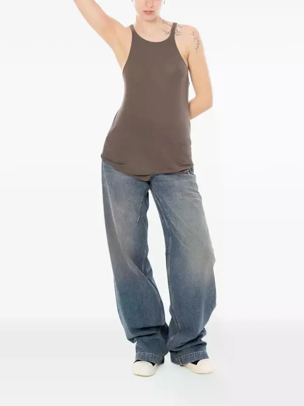 Rick Owens Racer-back Curved-hem Tank Top