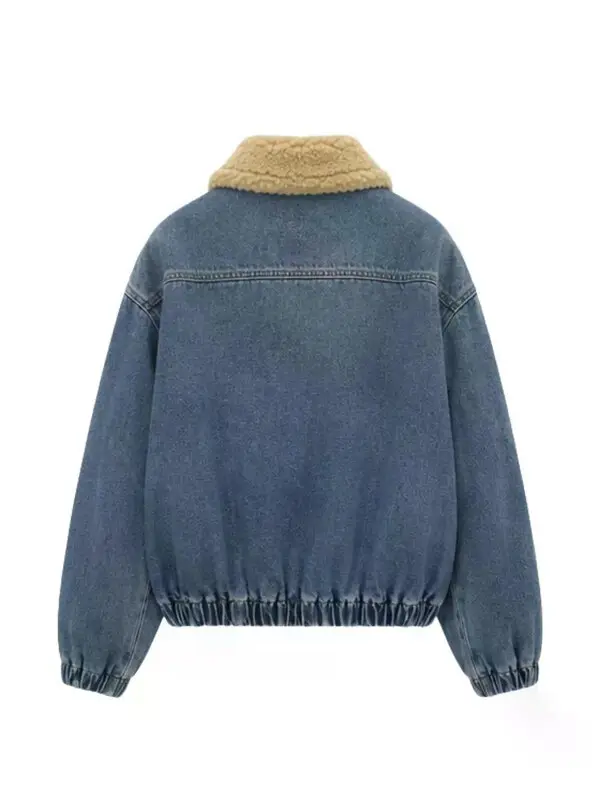 Miu Miu Shearling-collar Denim Jacket
