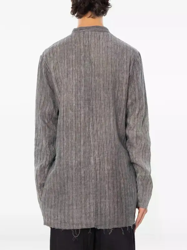 DAUB Frayed Band-collar Shirt
