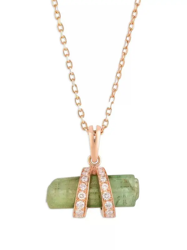 CLARA CHEHAB Small Elemental Diamond And Tourmaline Necklace - Gold